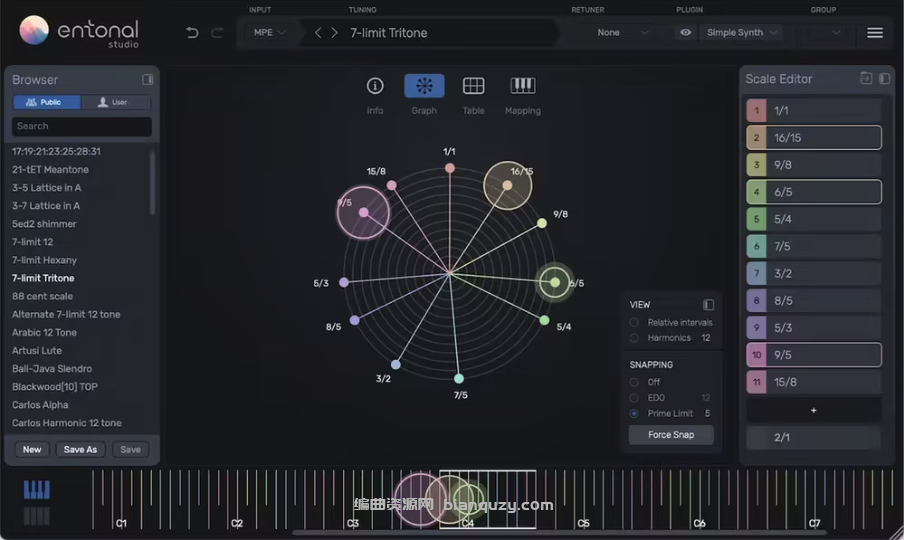 可将任何合成器插件转换为微分音的插件 Node Audio Entonal Studio 1.1.4 WIN - 编曲资源