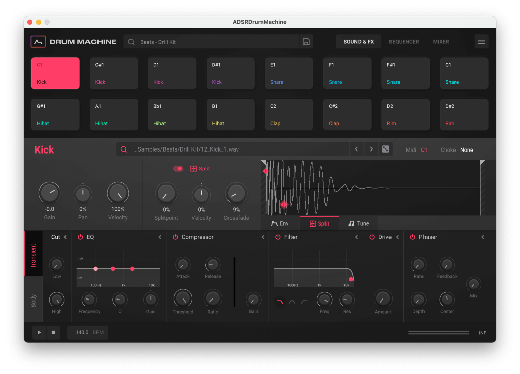 鼓机 - ADSR Sounds Drum Machine v1.2.0 WIN - 编曲资源