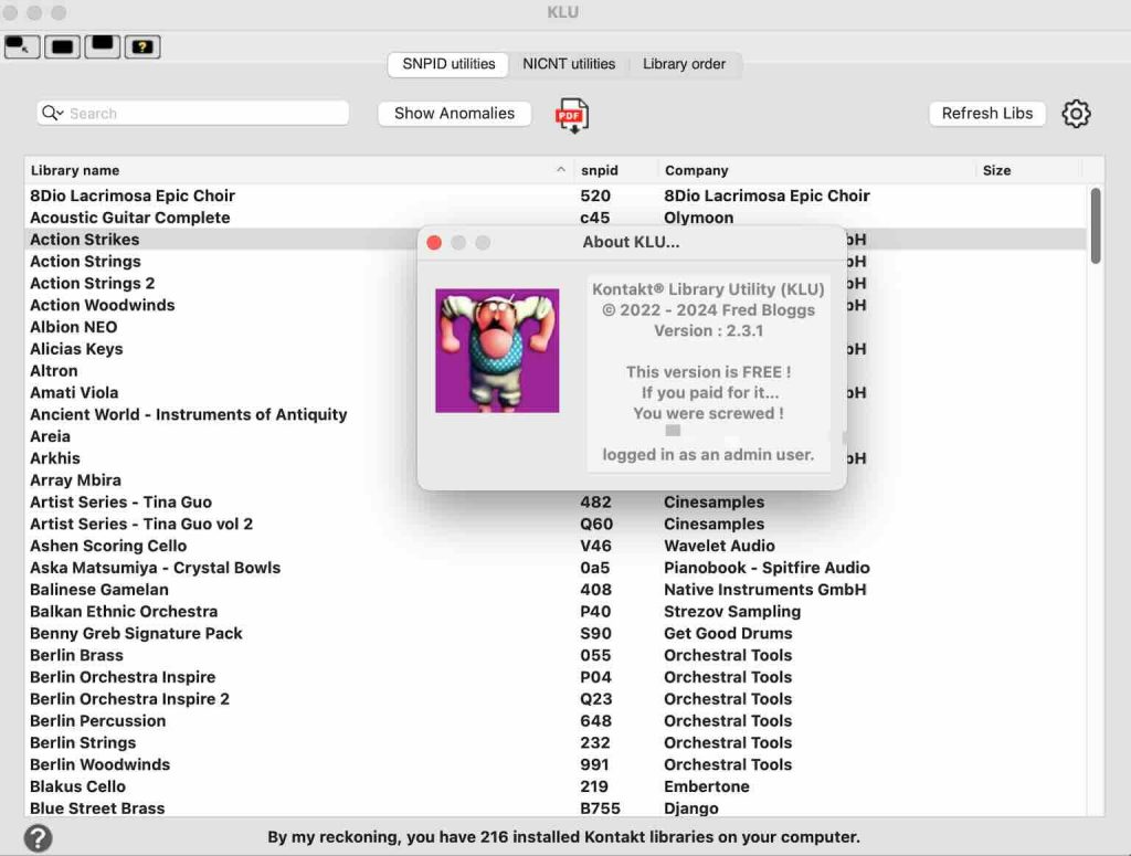 Kontakt入库工具 - KLU (Kontakt Library Utility) – Version 2.3.1 MAC - 编曲资源